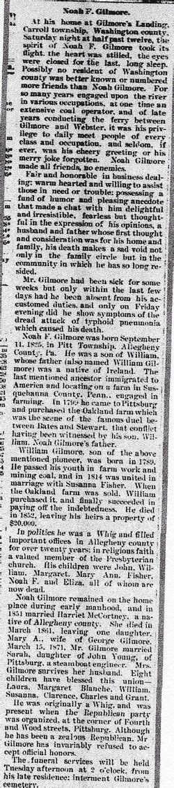 Noah F Gilmore 1825 1893 Find A Grave Memorial