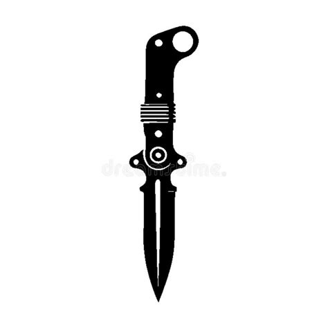 Simple Vector Icon Of Dive Knife Logo Design Illustration Stock Vector