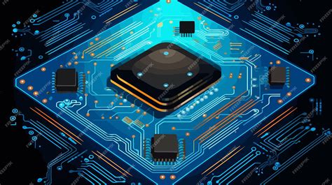 Circular Microprocessor Technology Cpu Design With Vector Graphics