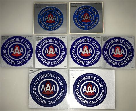 8 Aaa Southern California Automobile Club Decal Stickers Reflective