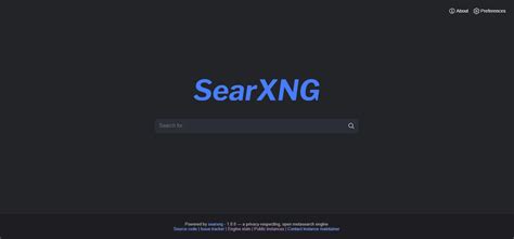 Searxng Metasearch Engine