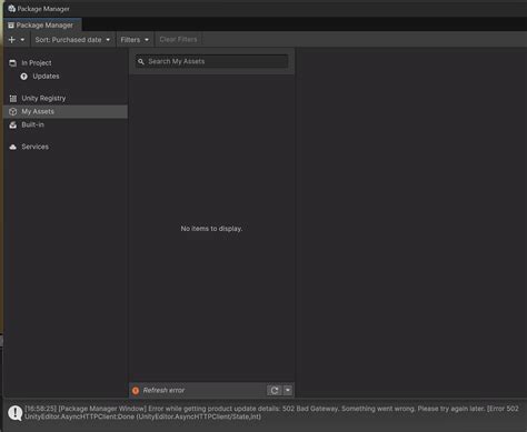My Assets No Items To Display Unity Engine Unity Discussions