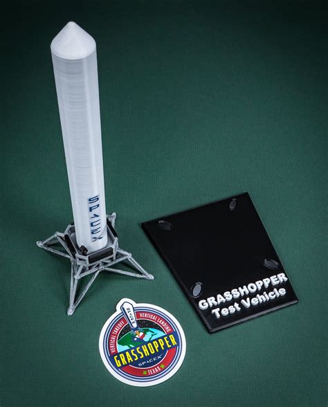 Grasshopper Plastic Model Test Vehicle Rocket Spacex Spacecraft 3d