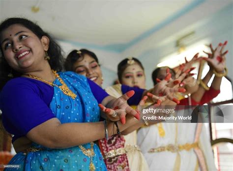 Students Of Classical Dance Group Prepare For A Dance Class In A