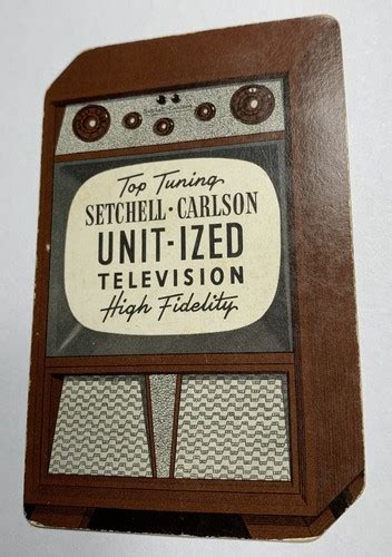 Setchell Carlson Tv Television Single Playing Swap Card Die Cut Funky