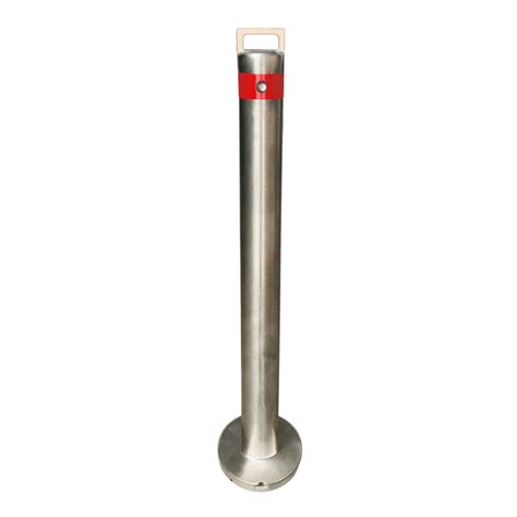 90mm Base Plate Key Lock Removable Bollard 304 Stainless Steel The
