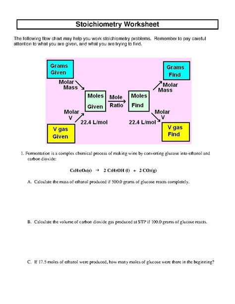 Stoichiometry Worksheet Chem 101 Studocu