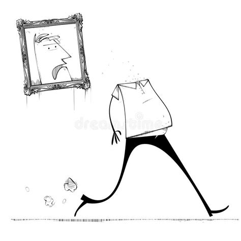 Man Is Decapitated By Portrait Stock Vector Illustration Of Idea