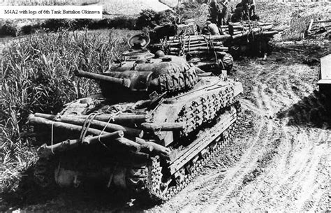 M4a2 With Logs Of The 6th Marinetank Battalion Okinawa June 1945 R