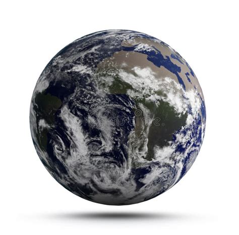 Illustration Of Planet Earth On White Background Stock Illustration
