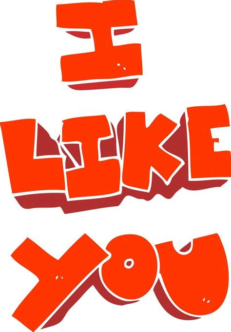 I Like You Flat Color Illustration Of Symbol 11860082 Vector Art At