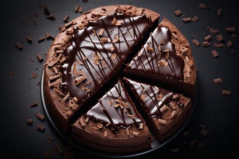 Premium Photo Creative Presentation Of Chocolate Cake Slice