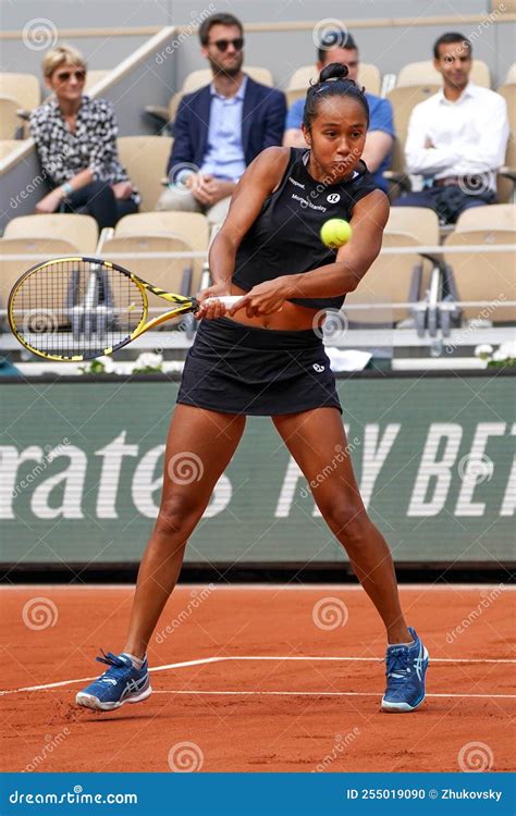 Professional Tennis Player Leylah Fernandez Of Canada In Action During