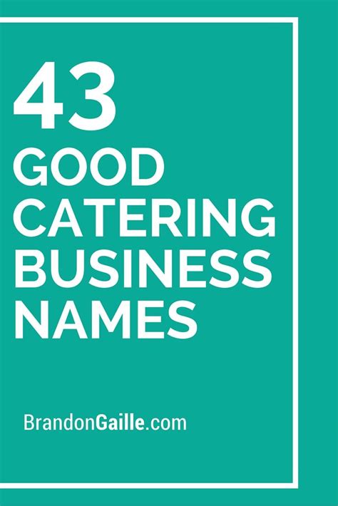 Catering Names 530 Best And Cool Names Video Infographic Artofit
