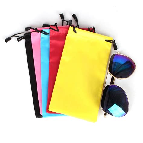 5 Color New High Quality Drawstring Sunglass Bag Sunglasses Eyeglasses