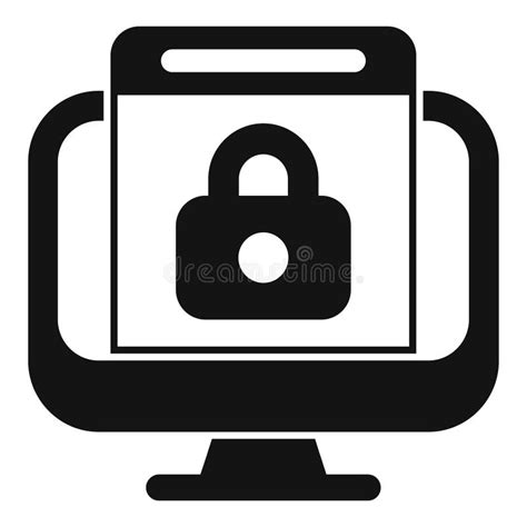 Computer Security Showing Padlock Protecting Private Data Stock Vector