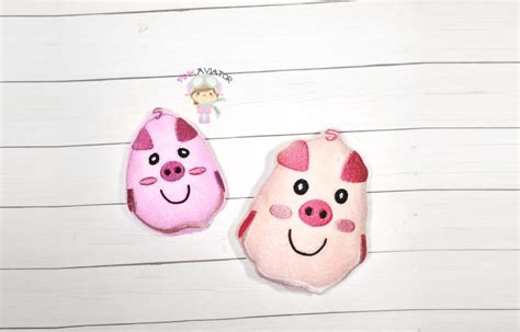 Cute Pig Stuffie 3 Sizes Products Swak Embroidery