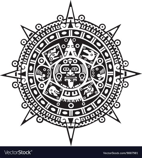 Aztec Calendar Svg High Detail Aztec Calendar Aztec Svg Etsy Artofit