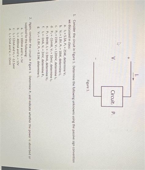 Solved 1 Consider The Circuit In Figure 1 Determine The