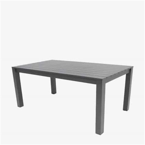 Dune Dining Table 1800x940 Gunmetal Geelong Outdoor Furniture
