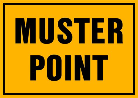Muster Point Rectangle Sign Western Safety Sign
