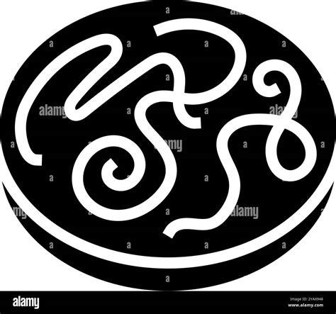 Helminth Worm Parasite Glyph Icon Vector Illustration Stock Vector
