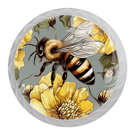 Bee Starry Sky Sunflower Custom Drawer Knobs Cabinet Knobs Abs Glass