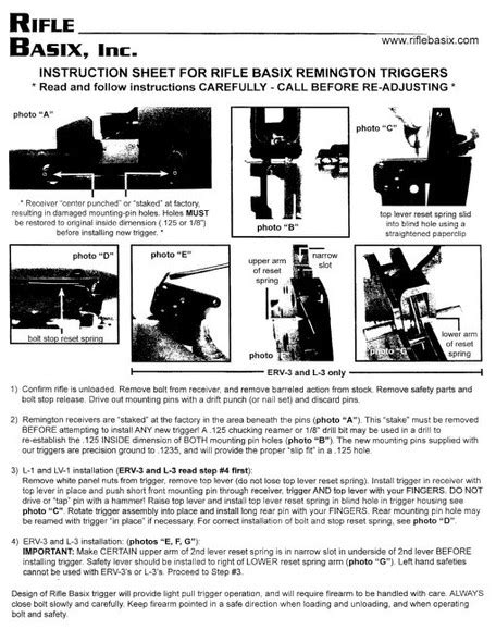 Rifle Basix Trigger For Marlin Rifire Rifles Black