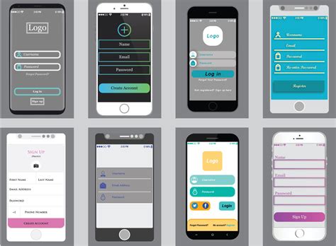 Mobile App Login Screen Wireframes Ui Design By Sheeba Dhillon On Dribbble