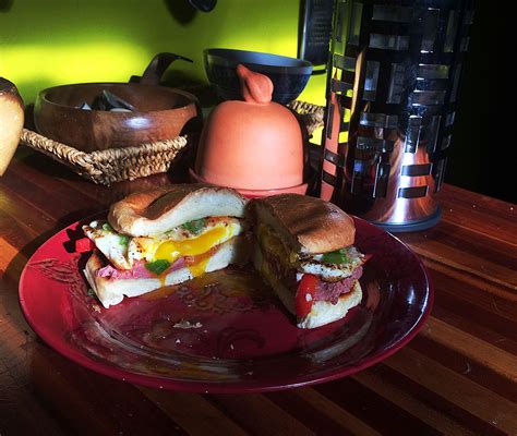 Fried Egg Braunschweiger Pickled Bell Pepper Cheddar And Scallions On A Roll 2498x2112 R