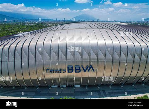 Aerial View Of Bbva Stadium Home Of The Monterrey Soccer Club