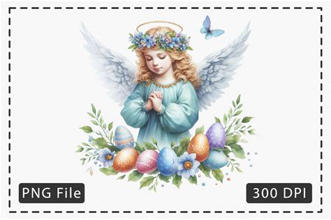 Watercolor Easter Angel Clipart Graphic By Dream Creation · Creative