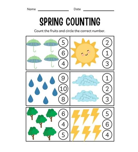 Free Spring Counting Worksheet Download And Print Now