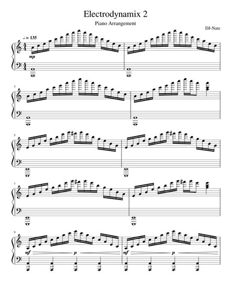 Electrodynamix 2 Sheet Music For Piano Solo