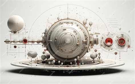 Premium Ai Image Space Navigation System On A Clean White Background