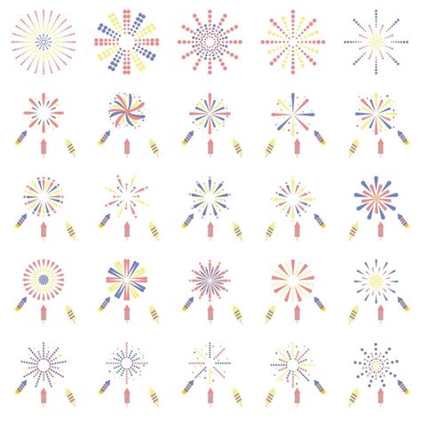 Illustration Of Firework Pack 41886780 Vector Art At Vecteezy