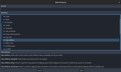 Editor Property Selector Does Not Clamp Description · Issue 83495 · Godotenginegodot · Github