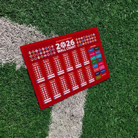 World Cup Wall Chart 2026 Etsy Uk