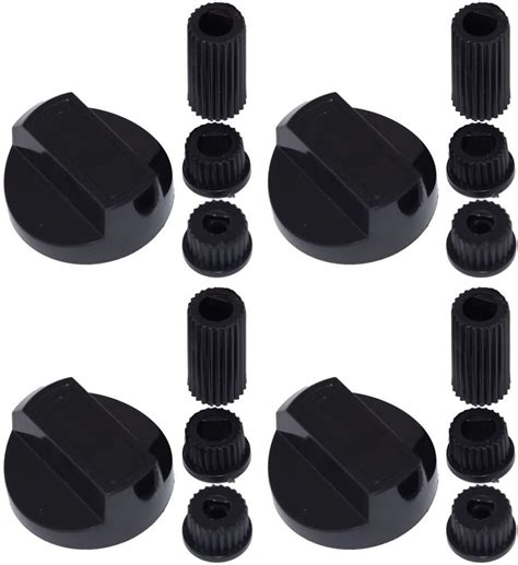 Spares2go Universal Black Control Switch Knobs For All Makes Of Oven