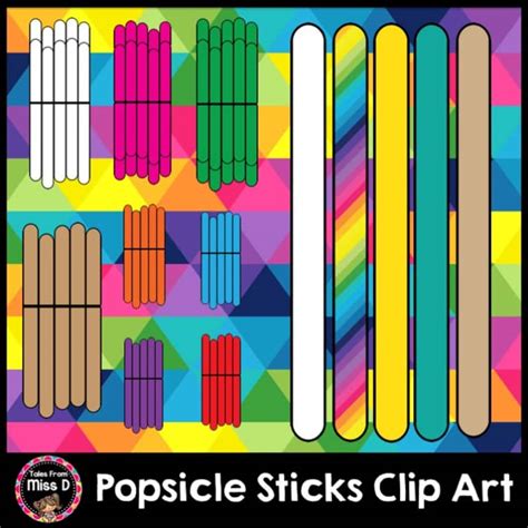 Popsicle Sticks Clip Art By Tales From Miss D Tpt