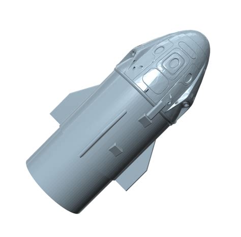 Detailed Drawing Dragon V2 Spacex