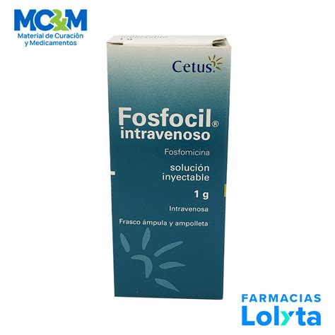 Fosfocil Sol Iny 1 G Iv C 1 Amp Fosfomicina Lab Cetus Website Farmacias Lolyta