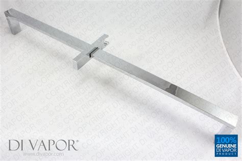 Contemporary Straight Edged Chrome Brass Shower Riser 700mm