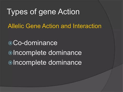 Gene Action In Breeding Plants Pptx