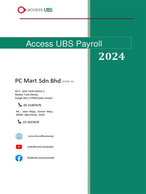 Access Ubs Payroll Sample Report Pdf Payroll Payroll Tax