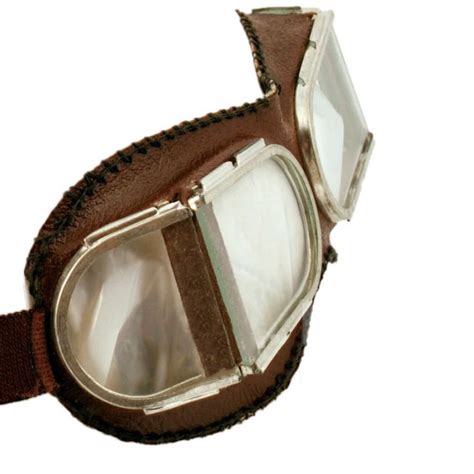 Soviet Protection Goggles Leather Brown Working Glasses Genuine Vintage