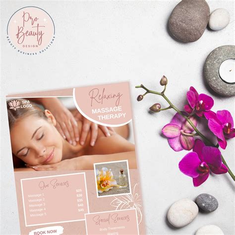 Editable Massage Therapy Flyer Pack Printable Massage Flyers A4 And A5 Digital Massage Therapy