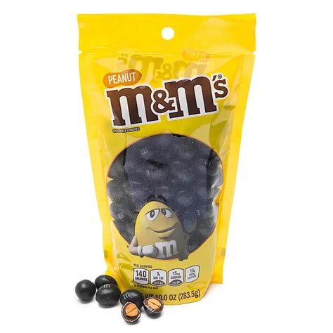Peanut Mandms Milk Chocolate Candy Black 10 Ounce Bag Candy Store