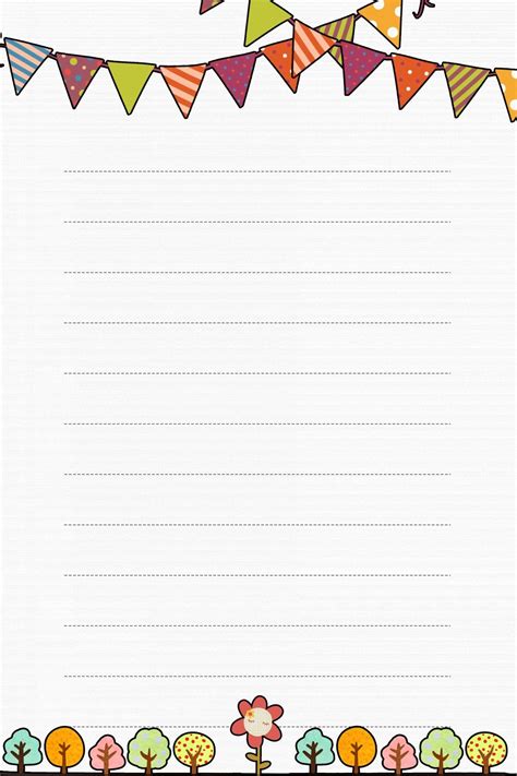 삼각형 풀 플래그 귀여운 텍스트 편지지 어린이 벡터 배경 배경 화면 및 일러스트 무료 다운로드 Pngtree 유치원 그림 카드 편지지