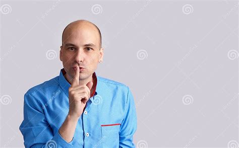 Man Put Finger On Her Lips Stock Image Image Of Male 102000421